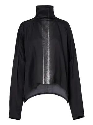 Rick Owens Jumbo Printed Cropped Top - Black