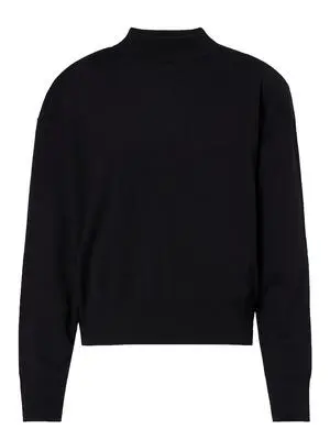 THE FRANKIE SHOP Rue Wool-blend Mockneck Sweater - Black