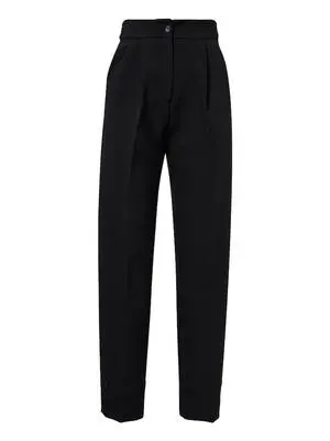 THE FRANKIE SHOP Doyer Pleated Wide-leg Pants - Black