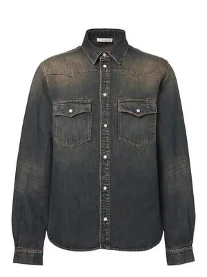 Fendi Faded Denim Shirt - Blue