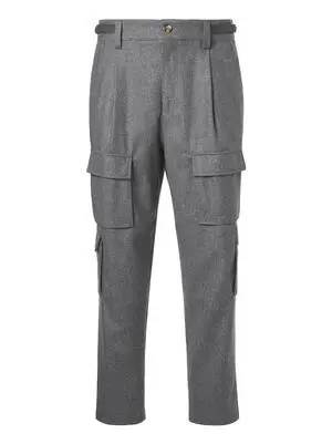 Brunello Cucinelli Virgin Wool Cargo Pants - Grey
