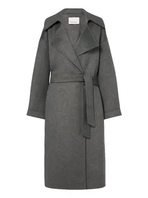 THE FRANKIE SHOP Issen Wool-blend Wrap Coat - Grey
