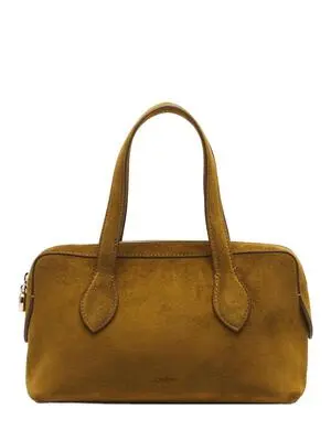 JOSEPH Loaf Mini Suede Top-handle Bag - Beige
