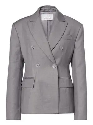 THE FRANKIE SHOP Dover Double-breasted Blazer - Grey