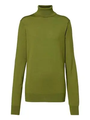 THE FRANKIE SHOP Eve Wool Turtleneck Sweater - Green