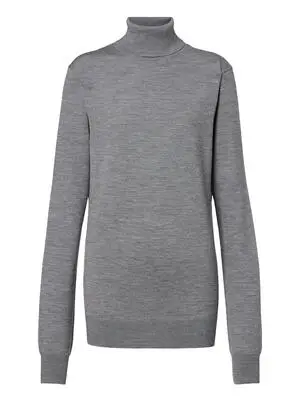 THE FRANKIE SHOP Eve Wool Turtleneck Sweater - Grey