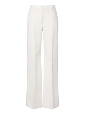 Fendi Virgin Wool Straight Leg Pants - White