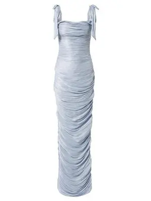 MARMAR HALIM Pleated Taffeta Gown - Blue