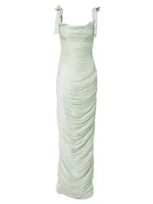 MARMAR HALIM Pleated Taffeta Gown - Green