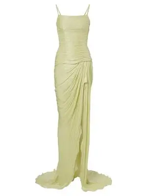 MARMAR HALIM Pleated Taffeta Gown - Yellow