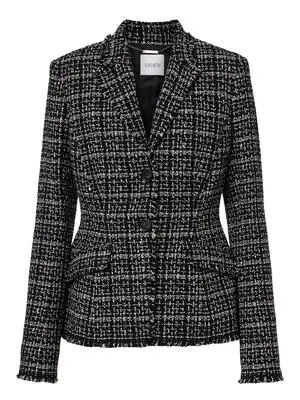 Erdem Checked Cotton-blend Tweed Blazer - Black
