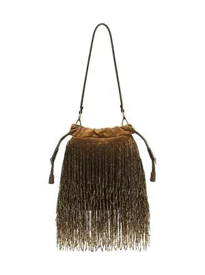 Etro Kalispera Small Fringed Shoulder Bag - Brown