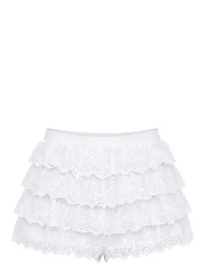 HARMONIA NY Cloud Nine Lace Shorts - White