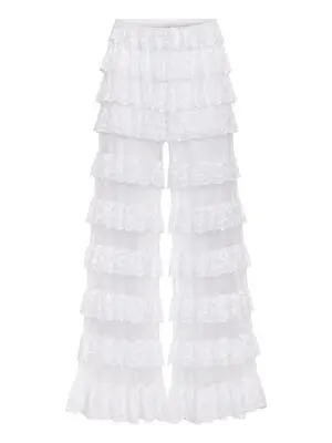 HARMONIA NY Harmonia NY X Kikiriki Ruffled Lace Tiered Pants