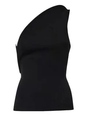 CHRISTOPHER ESBER Christopher Esber One-Shoulder Hardware Detail Blouse