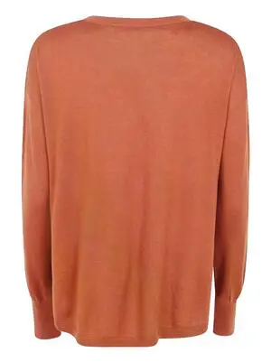 Aspesi V-neck Wool Sweater - Orange