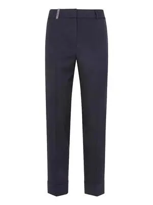 Peserico Embellished Trousers - Black