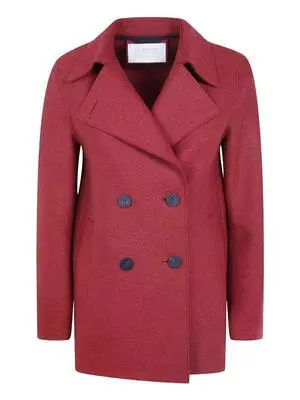 Harris Wharf London Double-breasted Wool Coat - Red