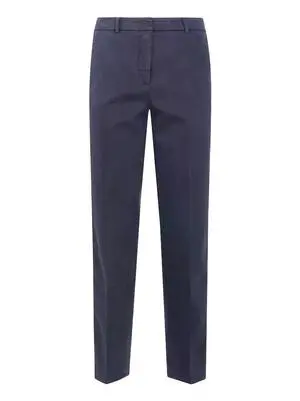 Peserico Pressed Crease Slim-fit Trousers - Blue