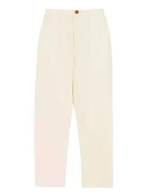 SKALL STUDIO Garden Cotton Straight Trousers - Yellow