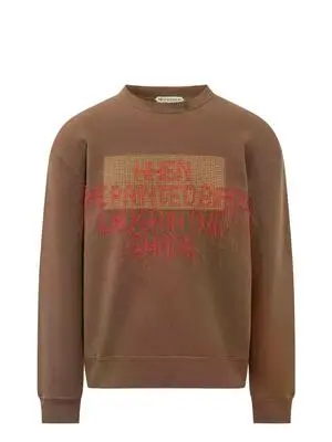 JW Anderson Embroidered Logo-patch Sweatshirt - Brown