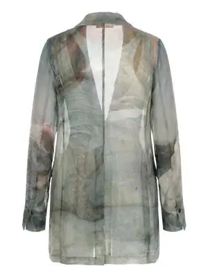 Masnada Graphic-print Unlined Blazer - Neutrals