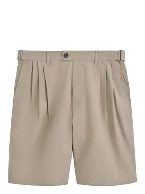 Cos Belt-detail Tailored Cotton Chino Shorts - Beige