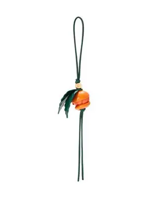 Loewe Peeling Charm Green Calfskin Strap - Orange