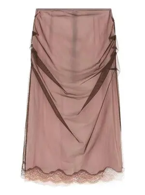 16Arlington Hedda Midi Skirt - Chocolate