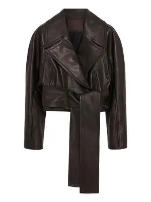 16Arlington Palmer Cropped Wrap Jacket - Black