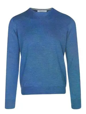 GRAN SASSO Fine-knit Crew-neck Sweater - Blue