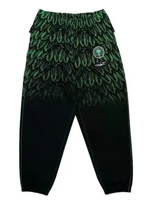 Nike Nigeria Slawn Fleece-texture Track Pants - Black