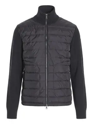 Moncler Quilted Zip Cardigan - Black