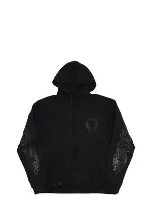 Chrome Hearts Floral Horseshoe Hoodie - Black