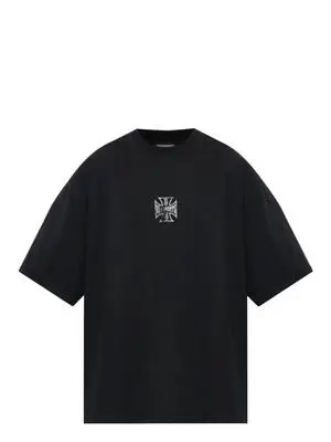 Vetements Biker Cross Logo Boxy T-shirt - Black