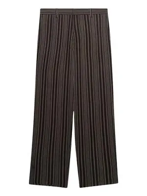 THE ELDER STATESMAN Cashmina Slacker Pant In Espresso Stripe - Brown
