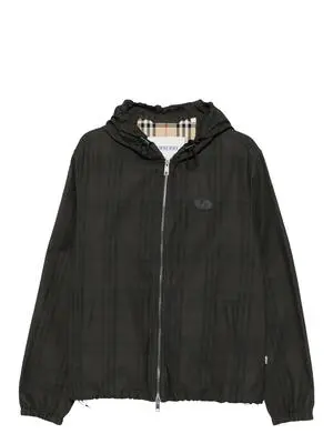 Burberry Newport Coated Jacket With Check Pattern - Tan