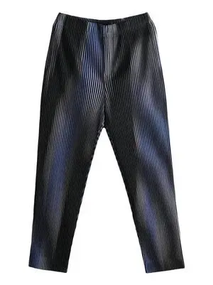 Issey Miyake Blend Of Lights Pleated Trousers - Blue