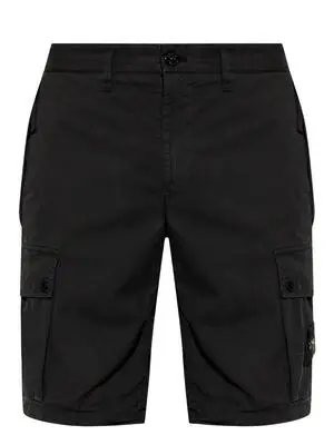 Stone Island Cargo Shorts - Black