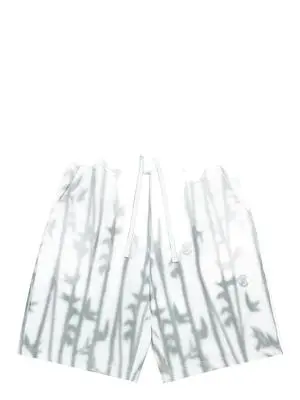 CLOT Bamboo Print Drawstring Shorts - White