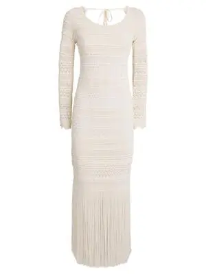 Devon Windsor Knitted Uma Maxi Dress - Ivory