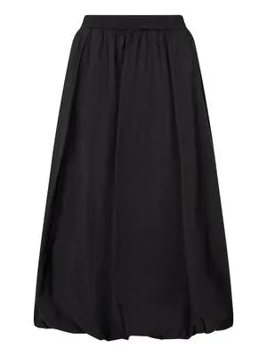 Max Mara Flared Maxi Skirt With Elastic Waist - Black