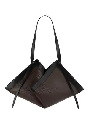 Yuzefi Pebble-grain Leather Shoulder Bag - Brown