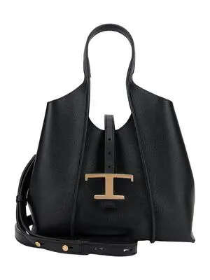 TOD`S Tod's Soft Leather Shoulder Bag With Removable Strap, 30 Cm Width - Black