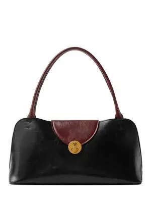 Versace Medusa Embossed Leather Top-handle Bag - Nero