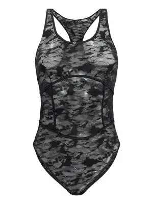 DIESEL® Crew Neck Bodysuit With Oval D Logo - Nero