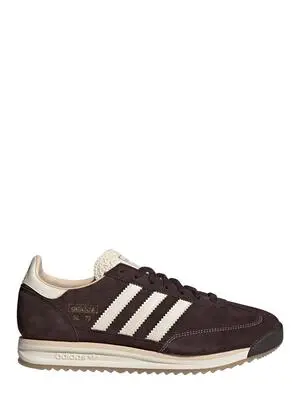 Adidas Lace-up Leather Sneaker With Ripple Rubber Outsole - Marrone