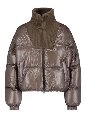 DIESEL® Ribbed Polyamide Jacket - Brown