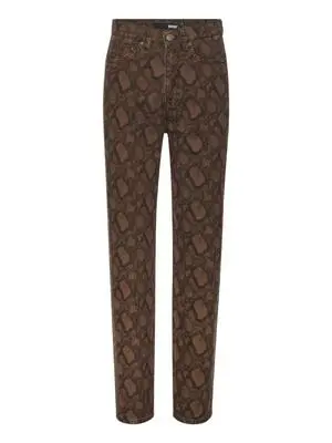 ROTATE BY BIRGER CHRISTENSEN Front-button Utility Jeans With Concealed Zip - Marrone