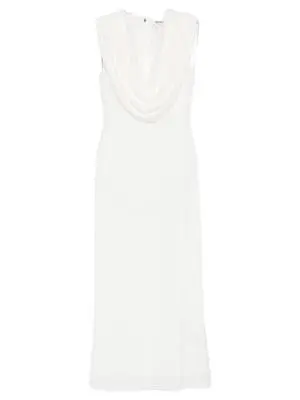 ROTATE BY BIRGER CHRISTENSEN Long Dress With Removable Shoulder Straps - Bianco